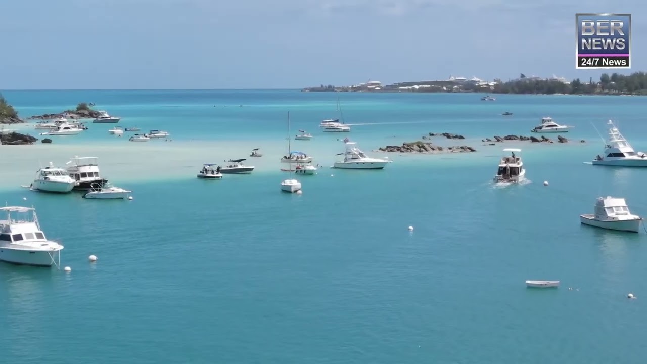 2025 | Aerial View Of Non Mariner's Raft-up - BernewsCupMatch.com